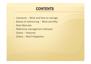 Style Manuals and Reference Management for Researchers | PDF