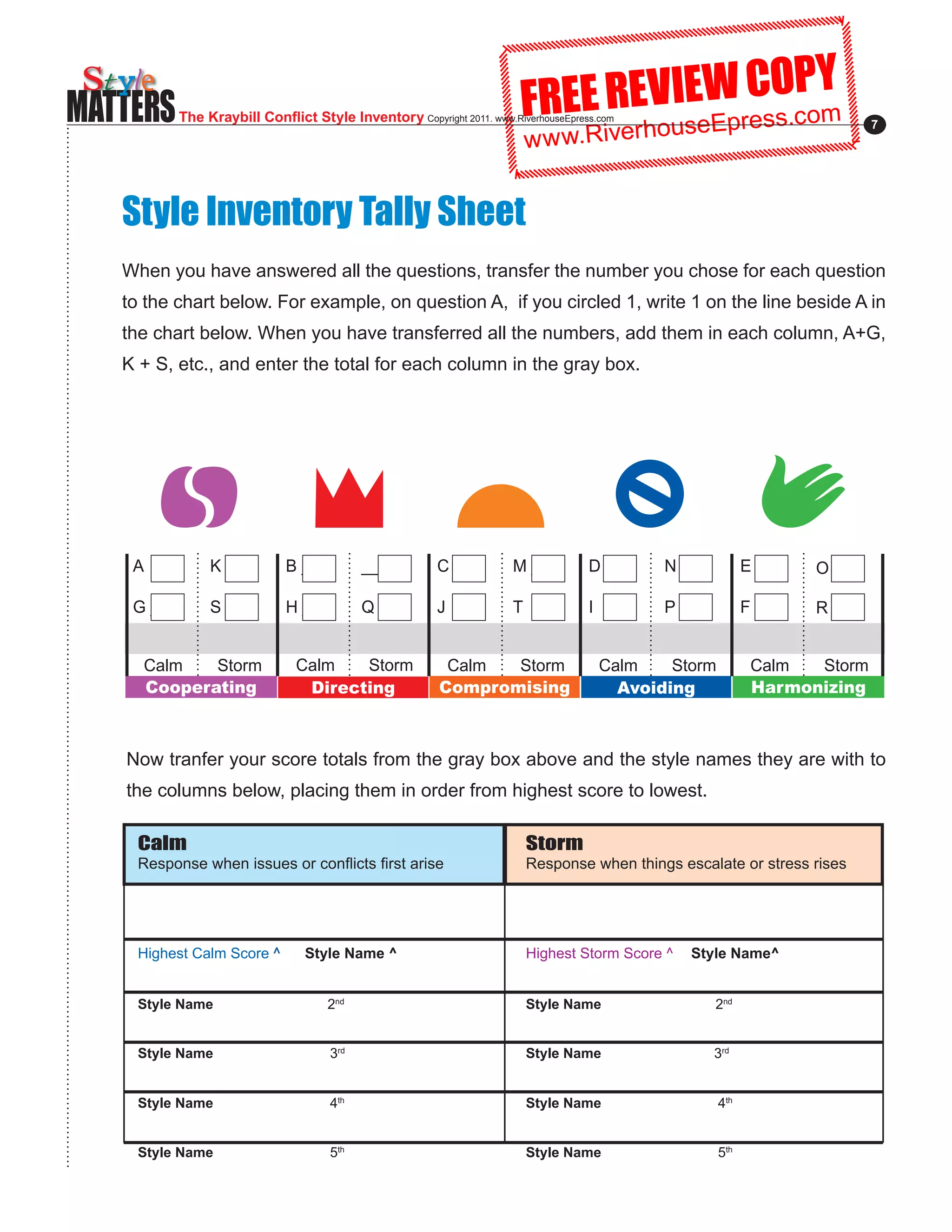Style Matters Conflict Style Inventory | PDF