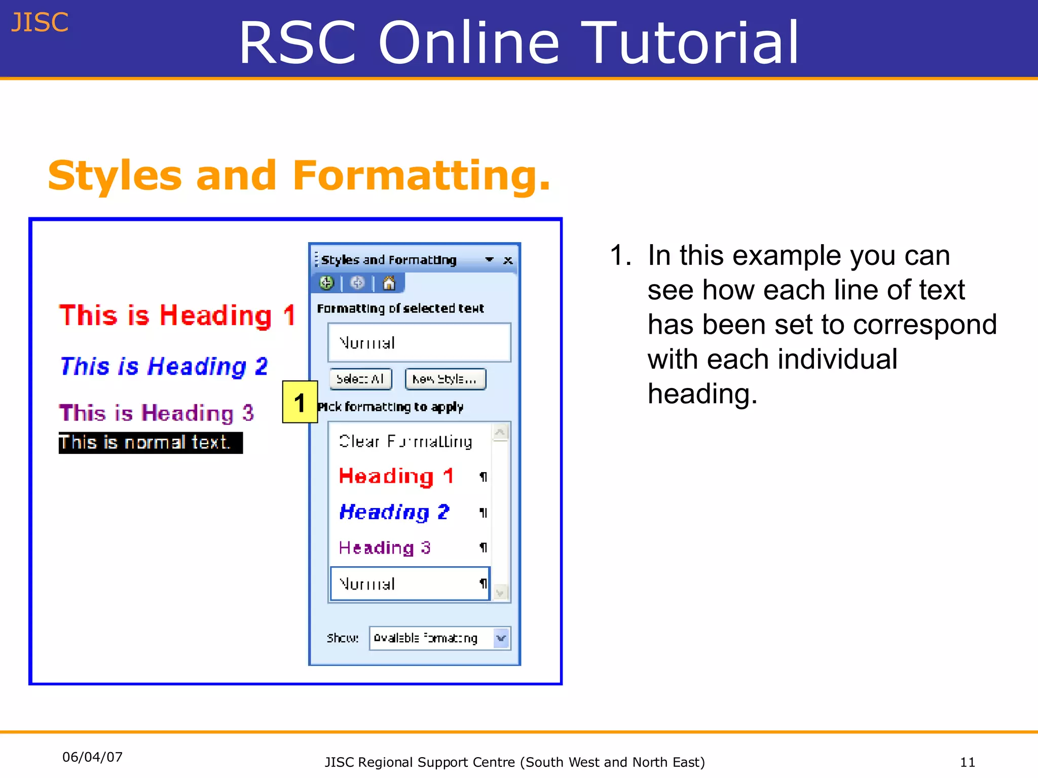 Styles And Formatting | PPT