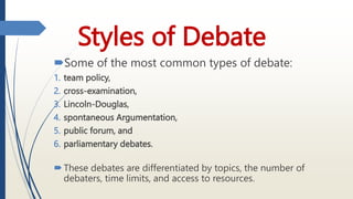 Styles-of-Debate-PowerPoint Presentation | PPTX
