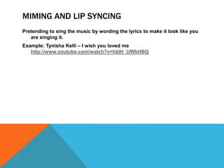 Styles and techniques for Music Video | PPT