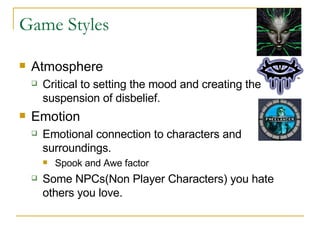 Video Game Styles | PPT