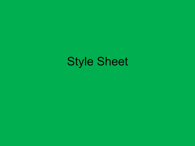 Style sheet | PPTX