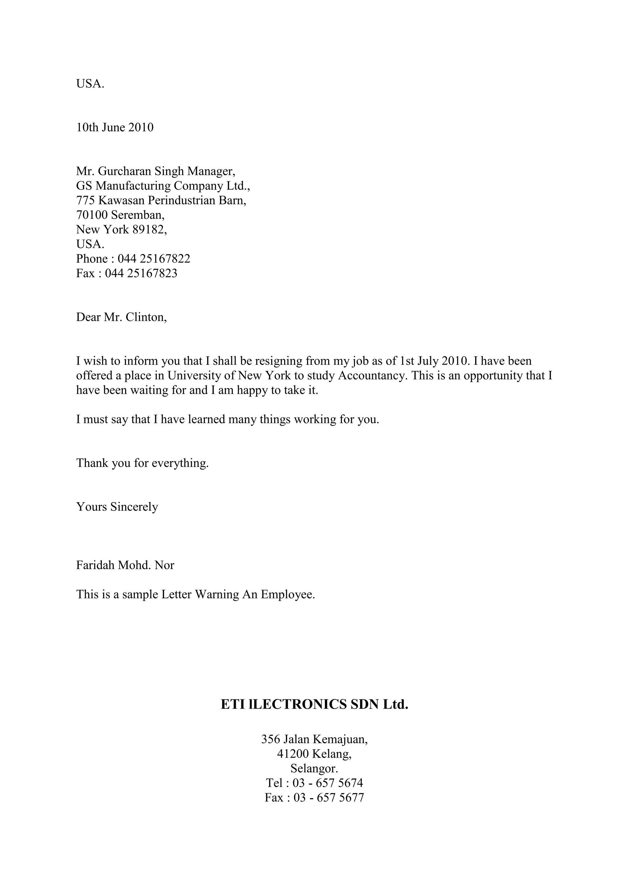 Styles in business letter | DOCX