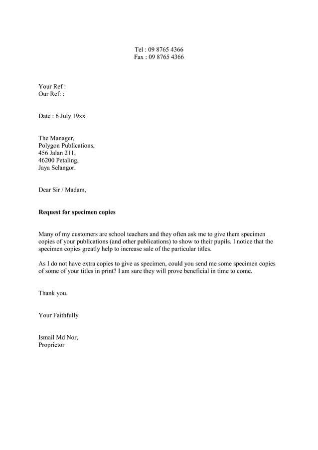 Styles in business letter | DOCX