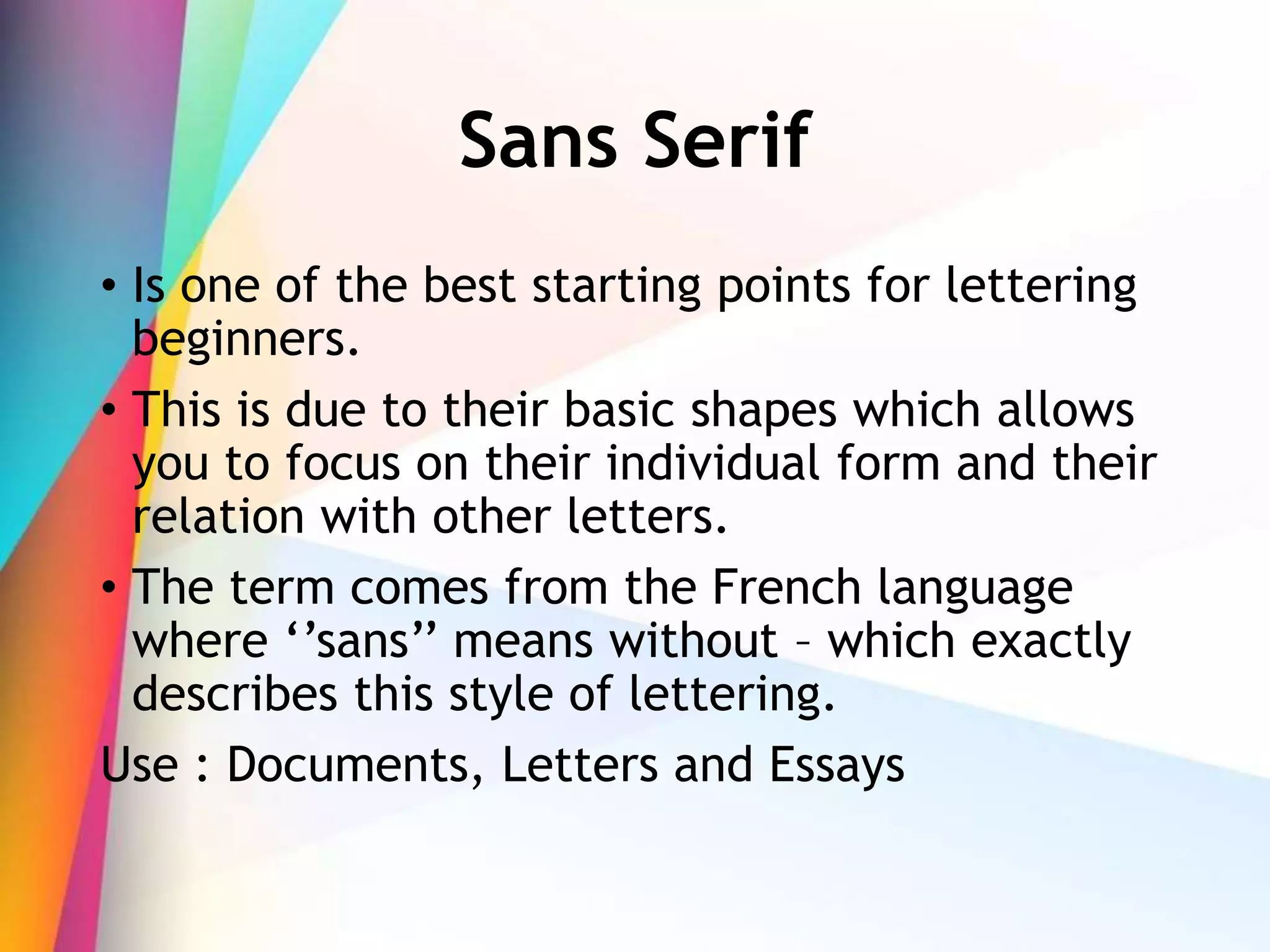 Styles of lettering | PPTX