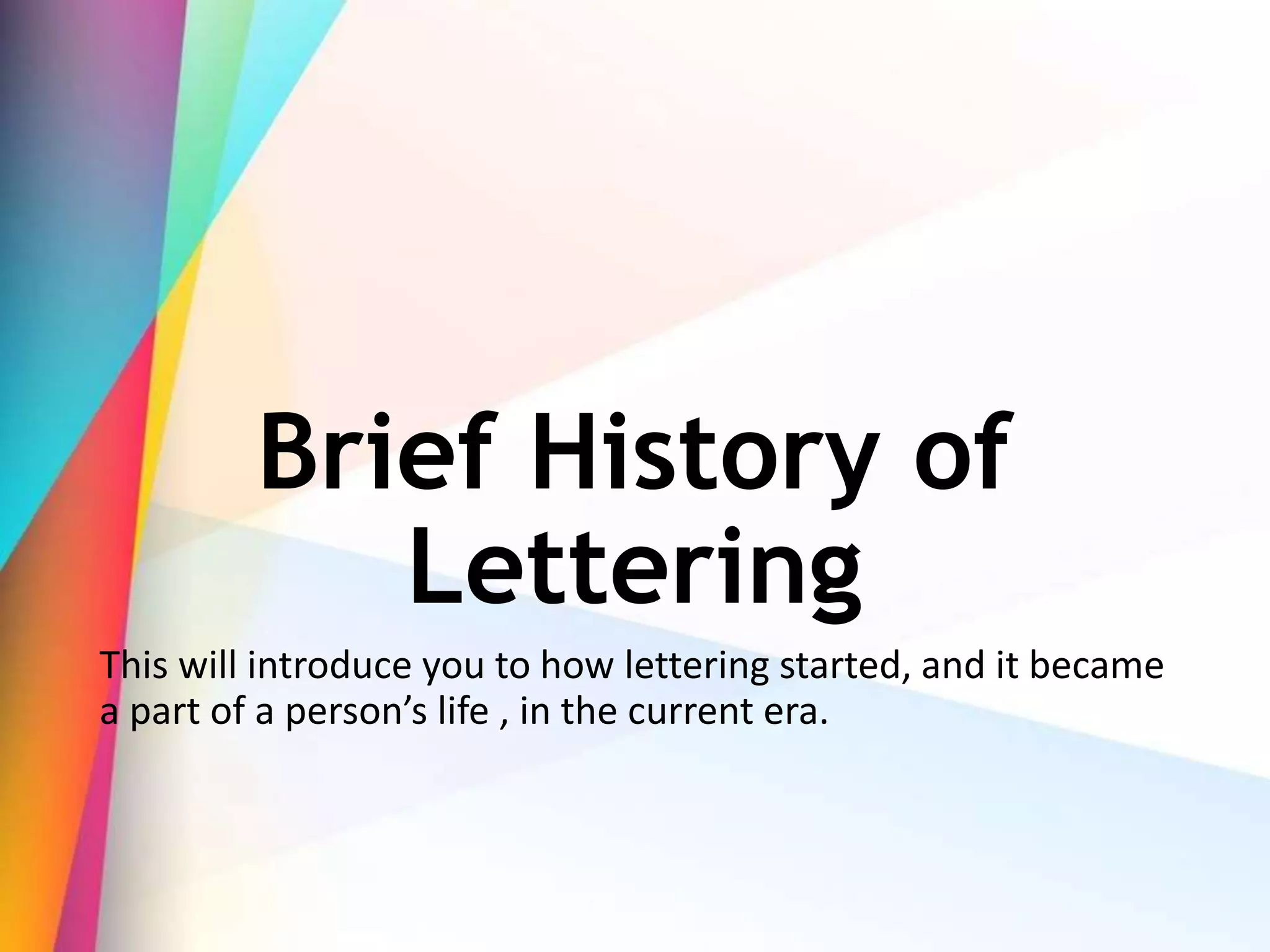 Styles of lettering | PPTX