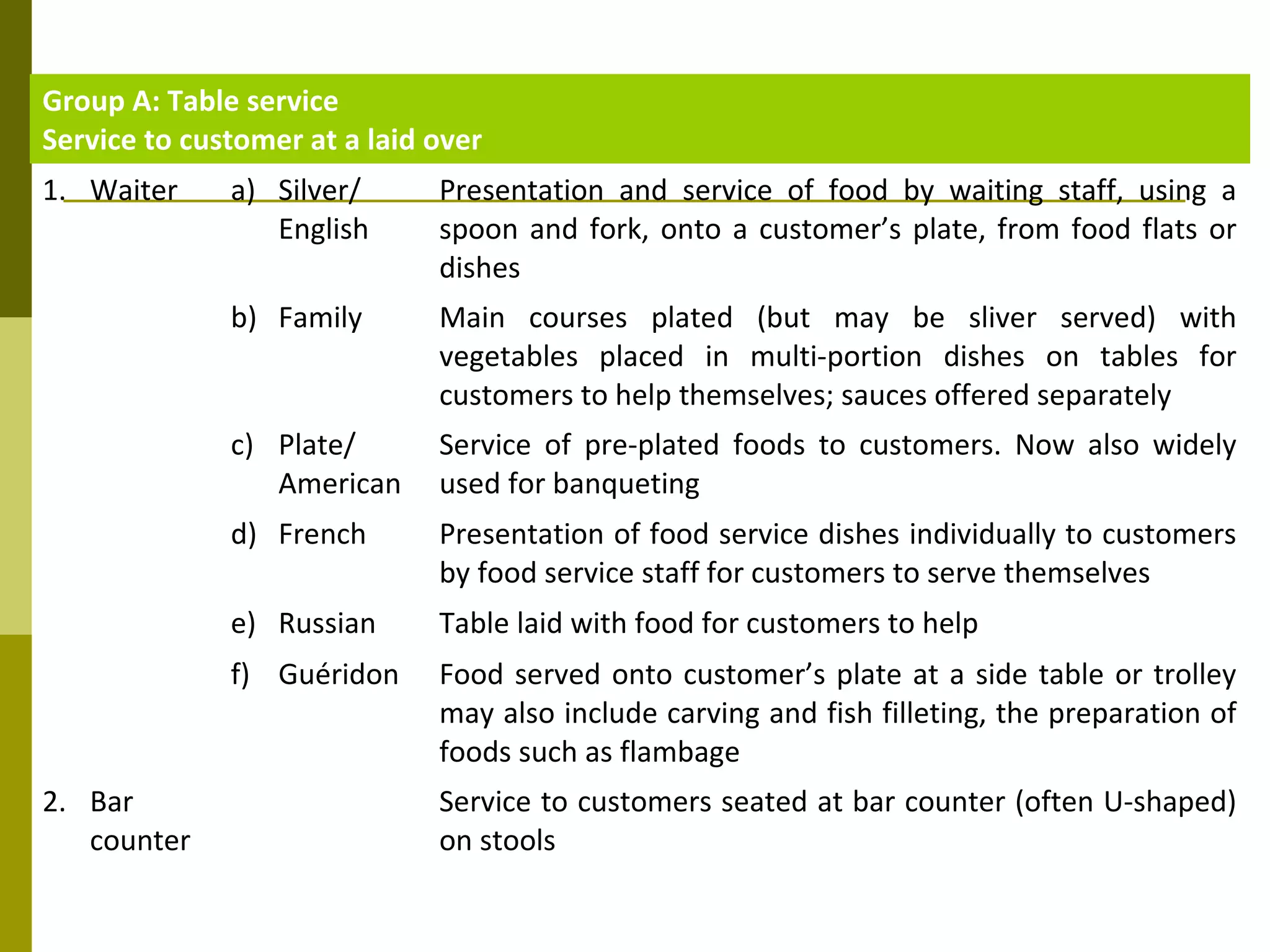 Styles of service | PPT