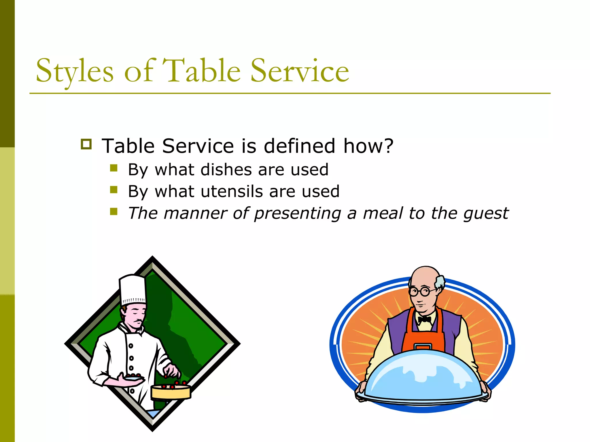 Styles of table service ppt | PPT