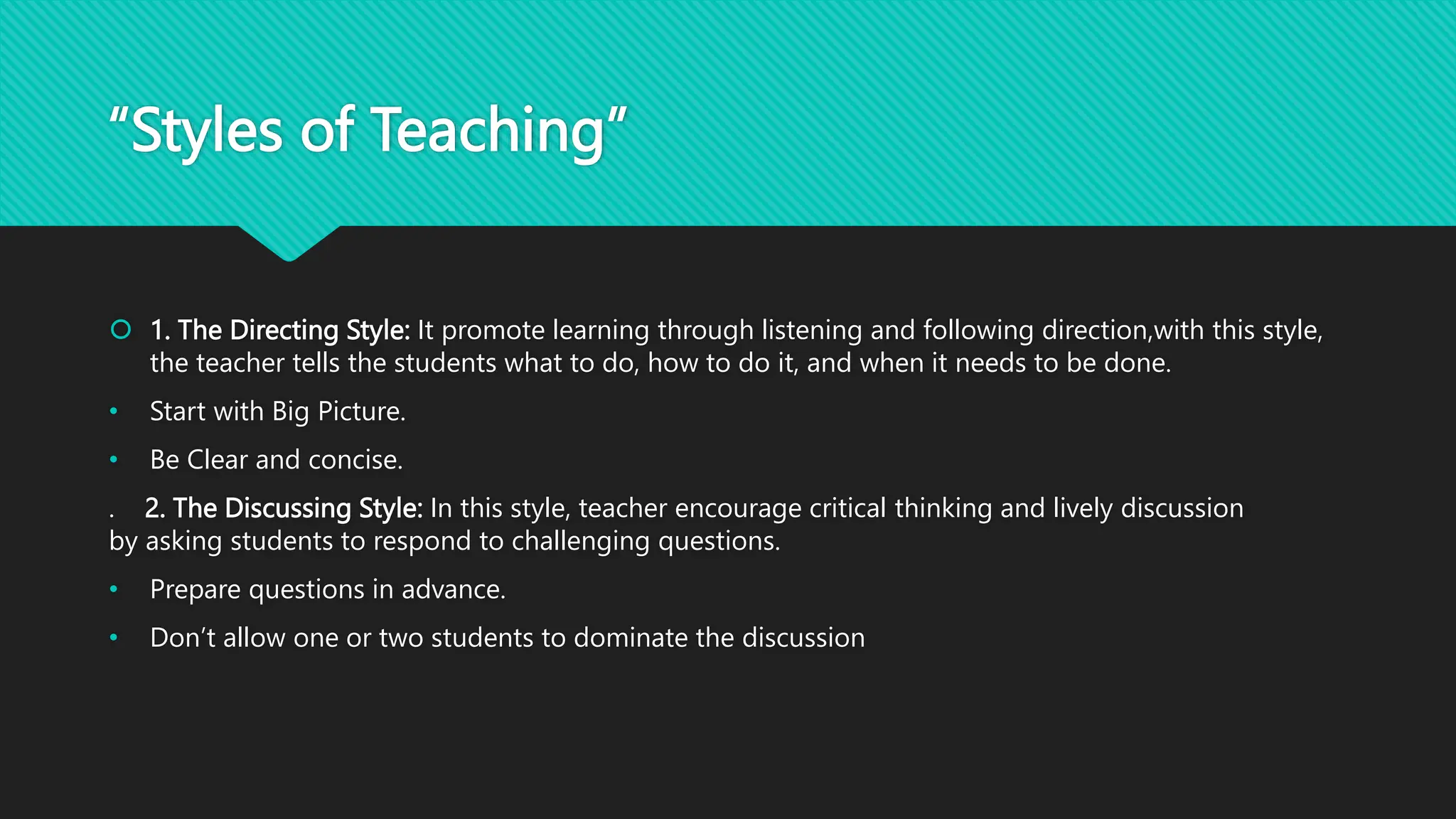 Styles of teaching and Learning.pptx