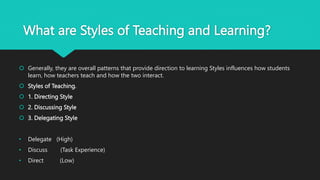 Styles of teaching and Learning.pptx