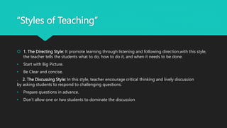Styles of teaching and Learning.pptx