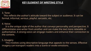STYLES OF WRITING .pptx GST 111 course for 100lvl | PPTX