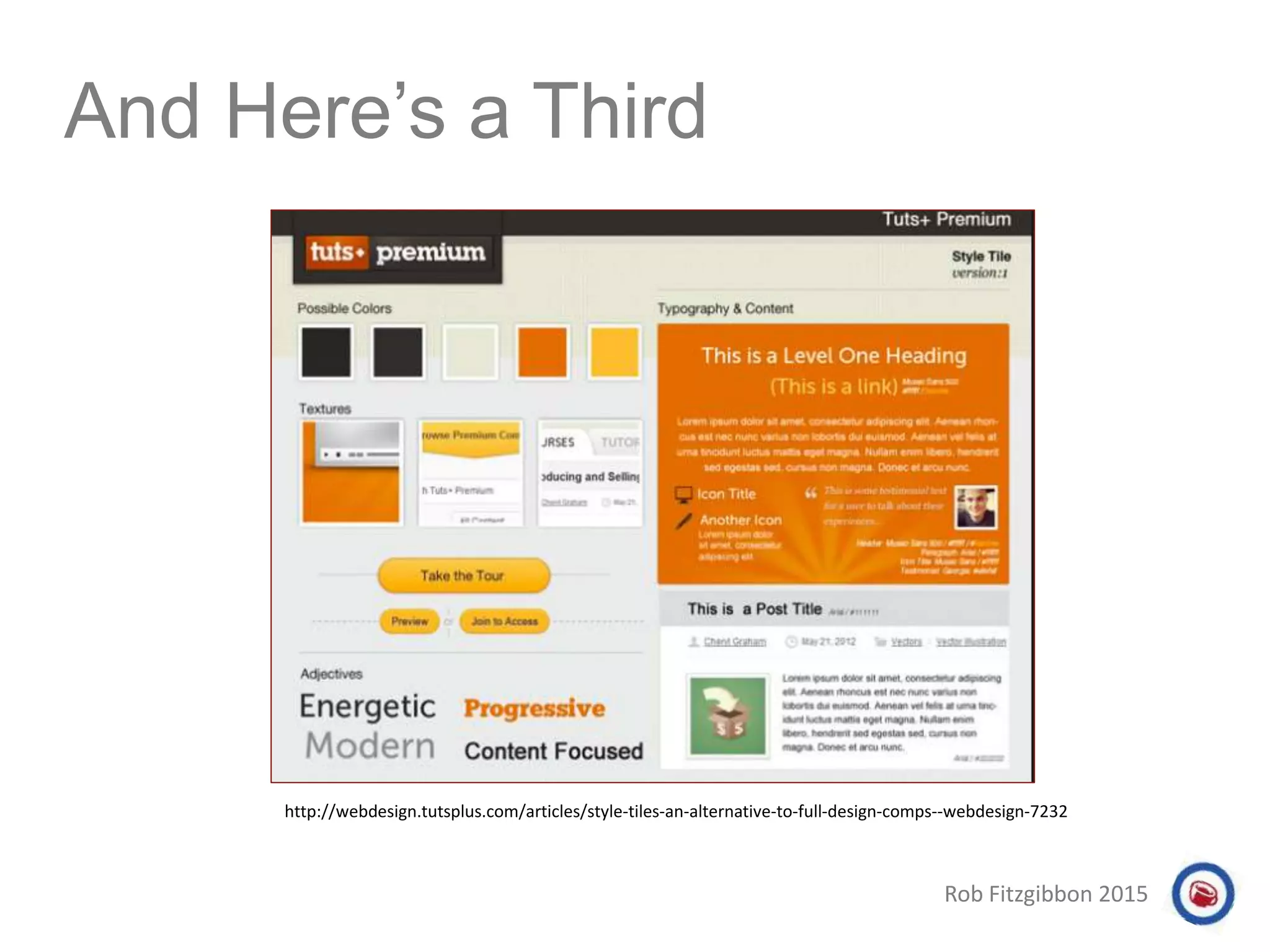 Style Tiles: Ready to Wear for the UX Designer | PPT