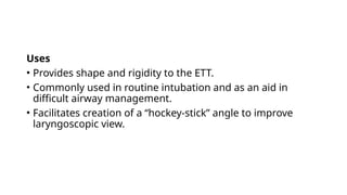 STYLET and BOUGIE and STERILIZATION techniques used for Intubation | PPTX