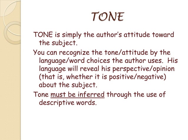 STYLE AND TONE | PPTX