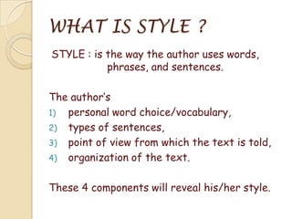 STYLE AND TONE | PPTX