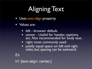 Styling Text With CSS | PDF