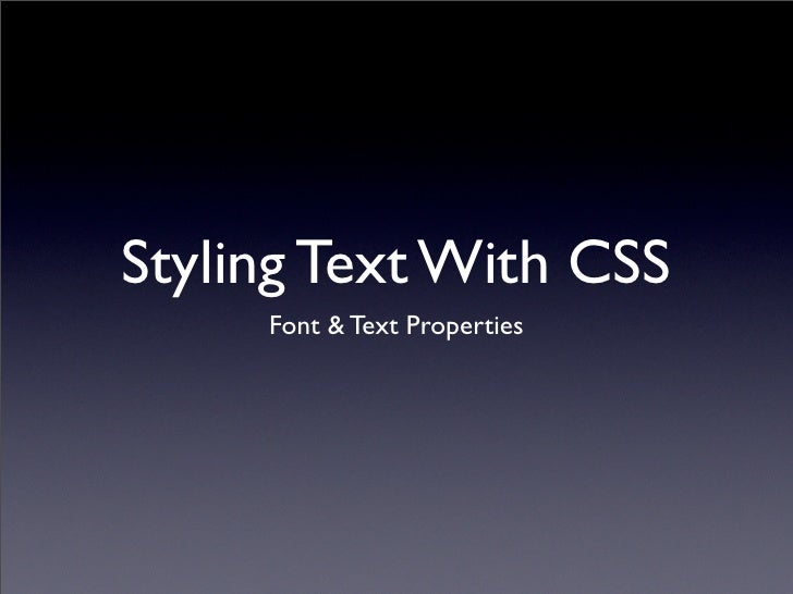 Styling Text With Css 6668