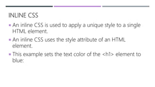 Styling of css | PPTX