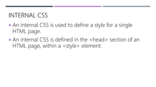 Styling of css | PPTX