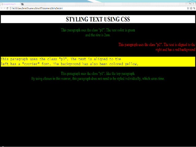 Styling text using css | PPT
