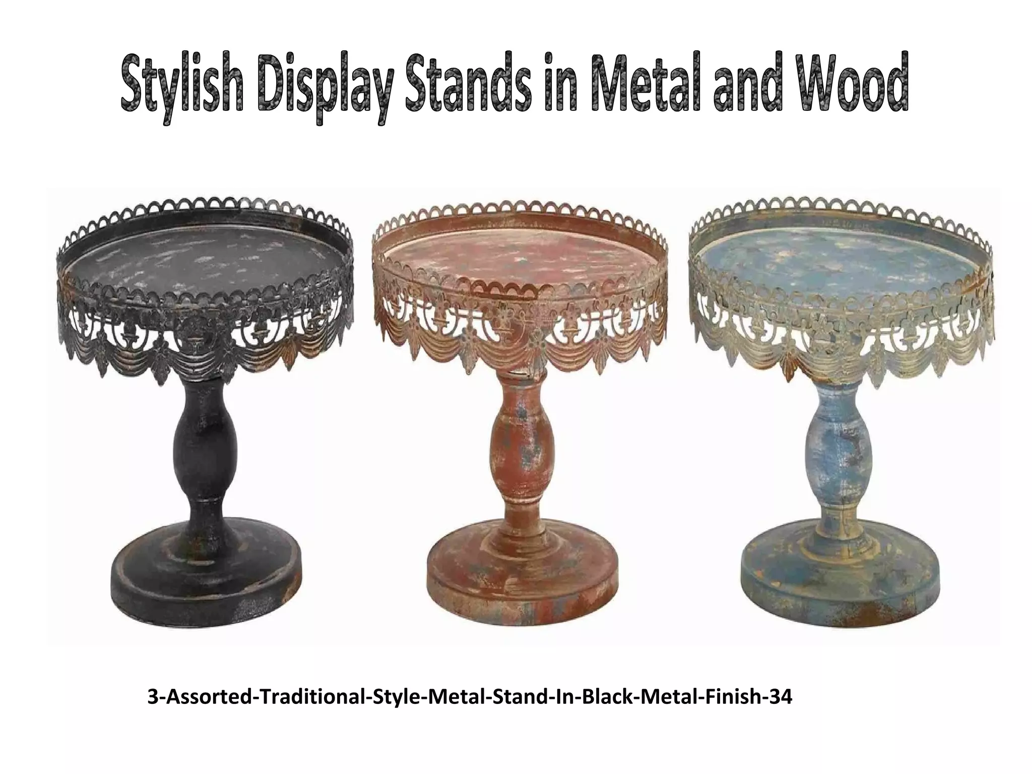 Stylish display stands in metal and wood | PPT