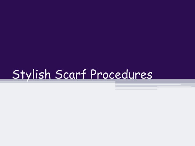 Stylish scarf | PPT
