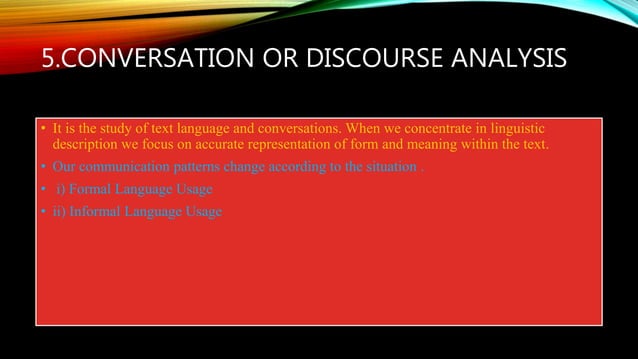 Different Levels of Stylistics Analysis 1.Phonological level 2 ...