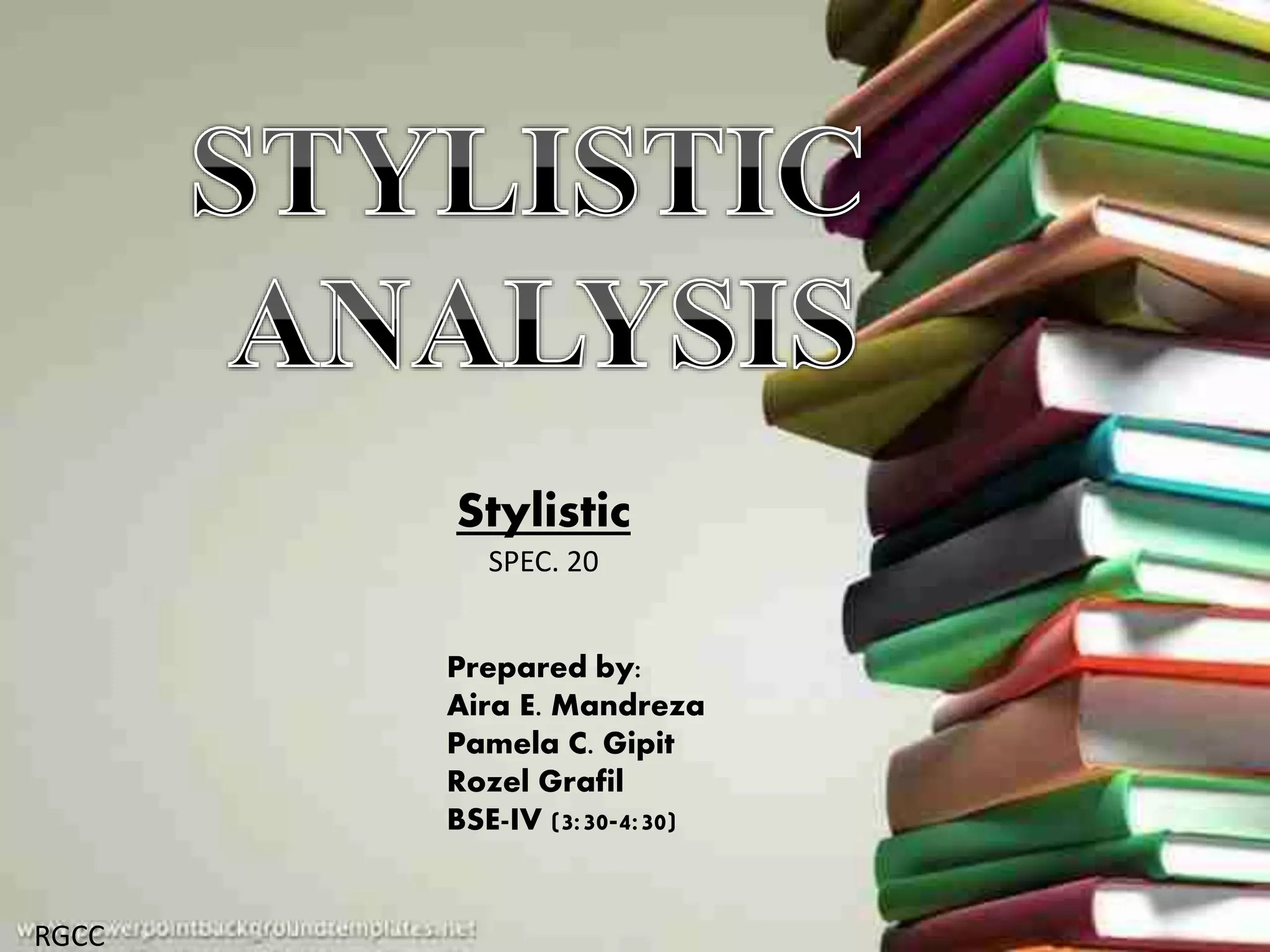 Stylistic analysis | PPTX