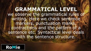 Stylistic analysis | PPTX