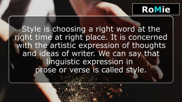 Stylistic analysis | PPT