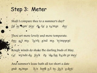 Stylistic analysis of a shakespearean sonnet | PPTX