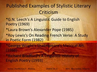 Stylistic approach | PPTX