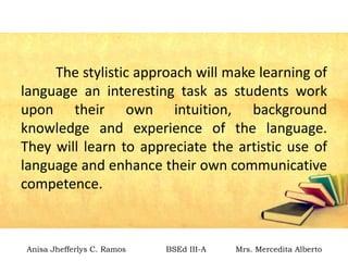 Stylistic approach | PPTX