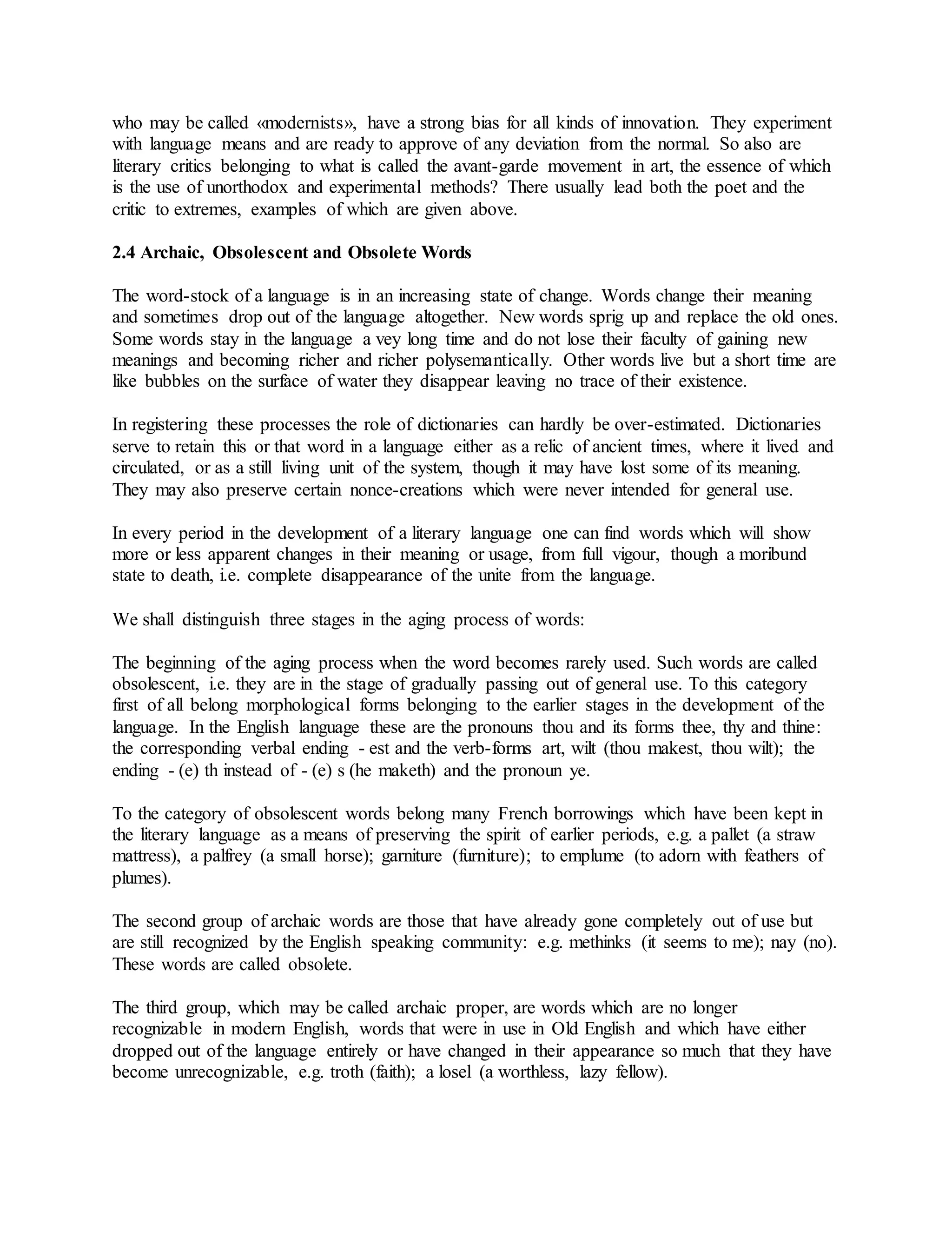 «Stylistic classification of the english vocabulary» | PDF