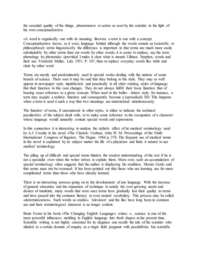 «Stylistic classification of the english vocabulary» | PDF