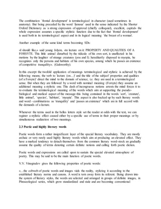 «Stylistic classification of the english vocabulary» | DOCX