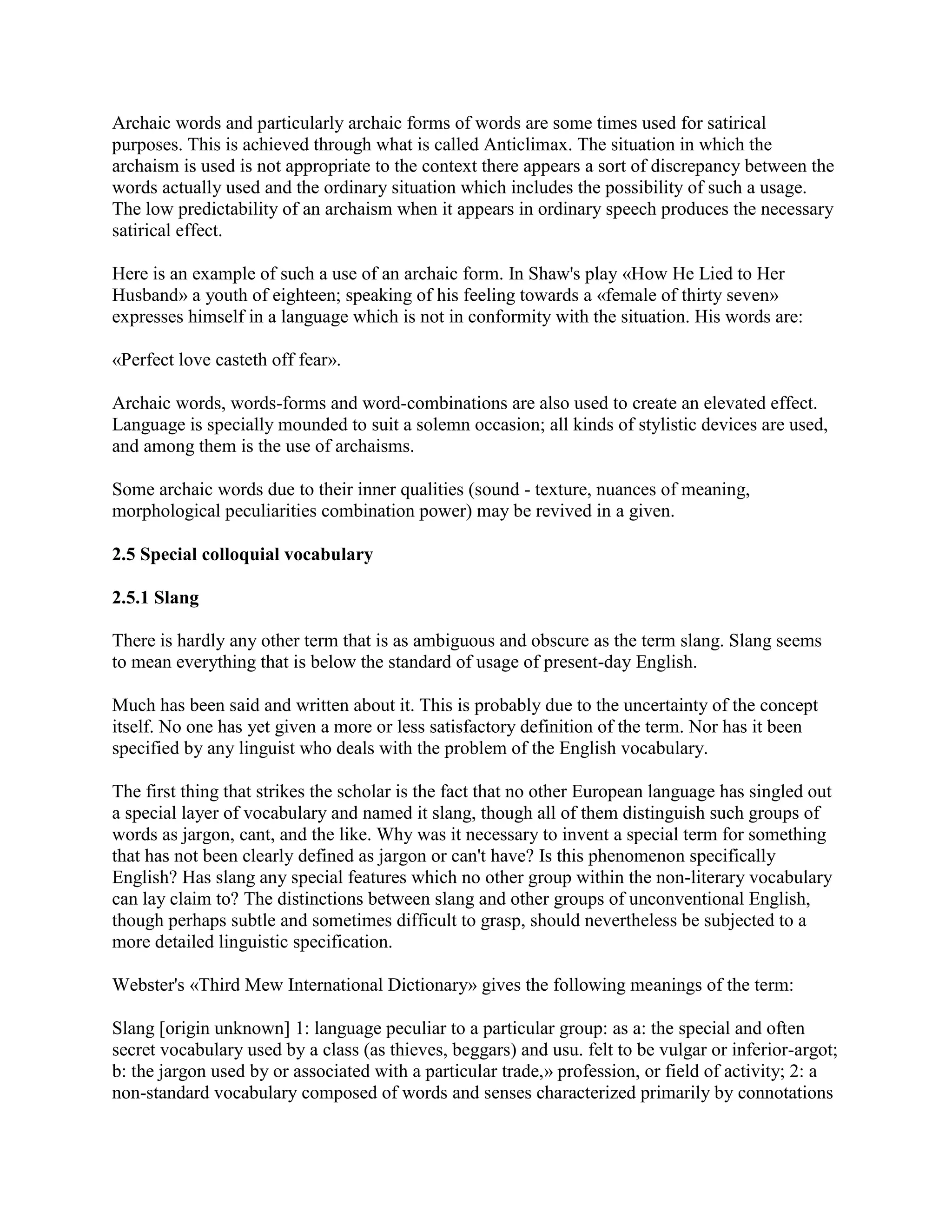 «Stylistic classification of the english vocabulary» | DOCX