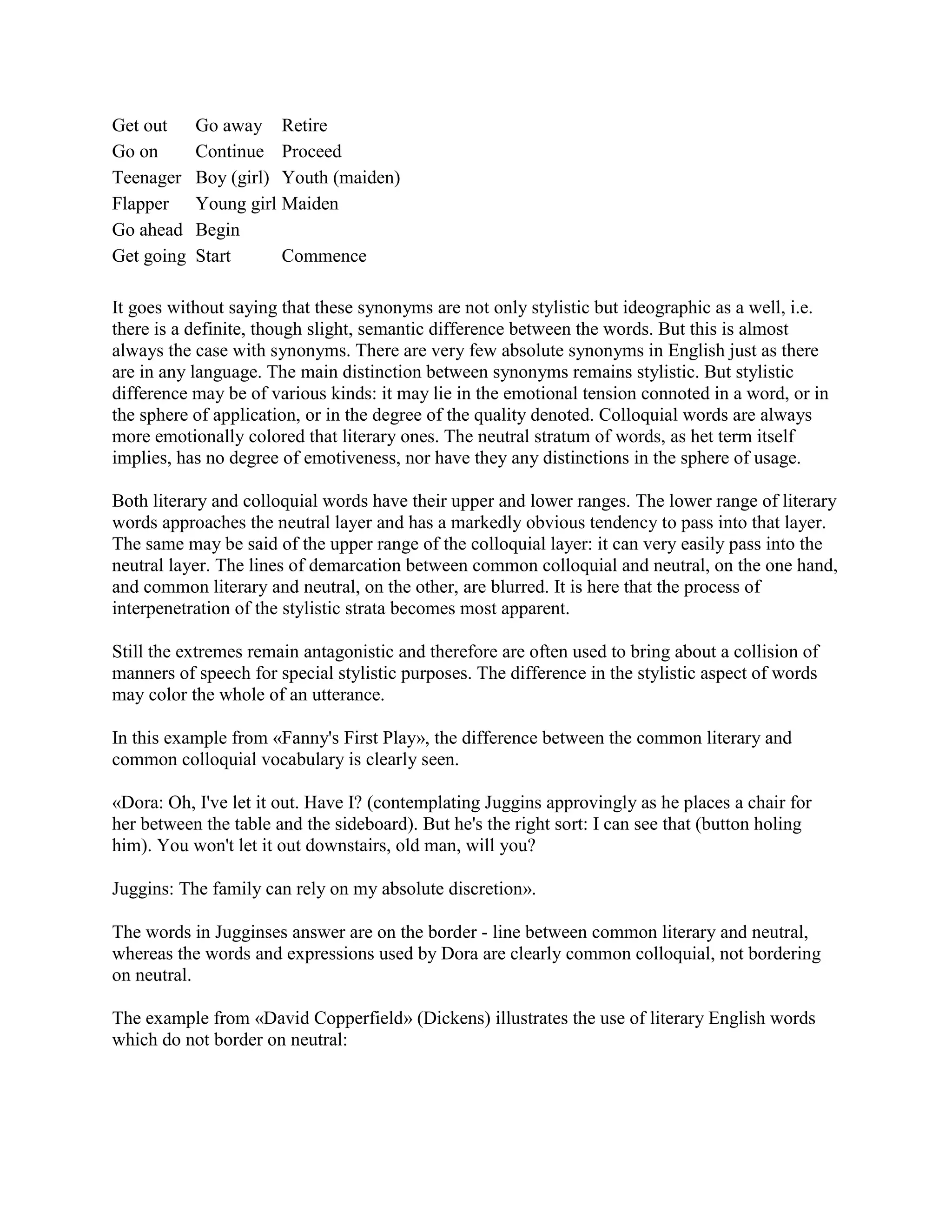 «Stylistic classification of the english vocabulary» | DOCX