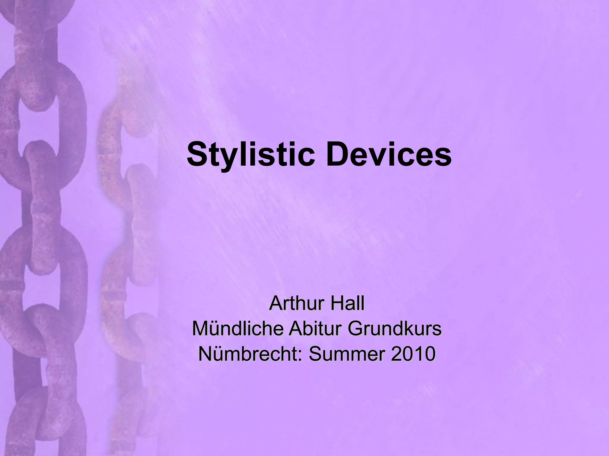 Stylistic devices | PPT