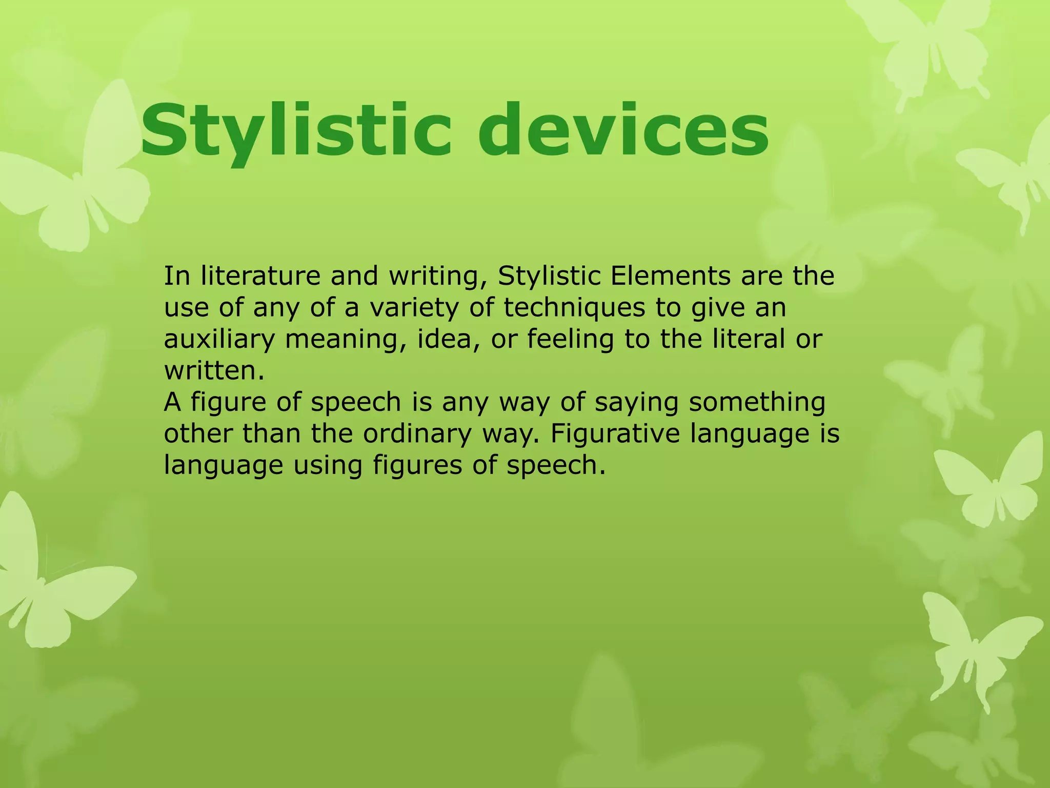 Stylistic devices | PPT