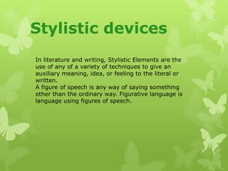 Stylistic devices | PPT