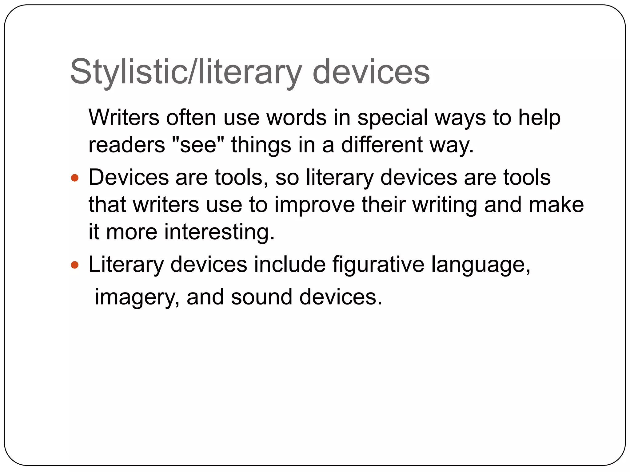 Stylistic devices | PPTX