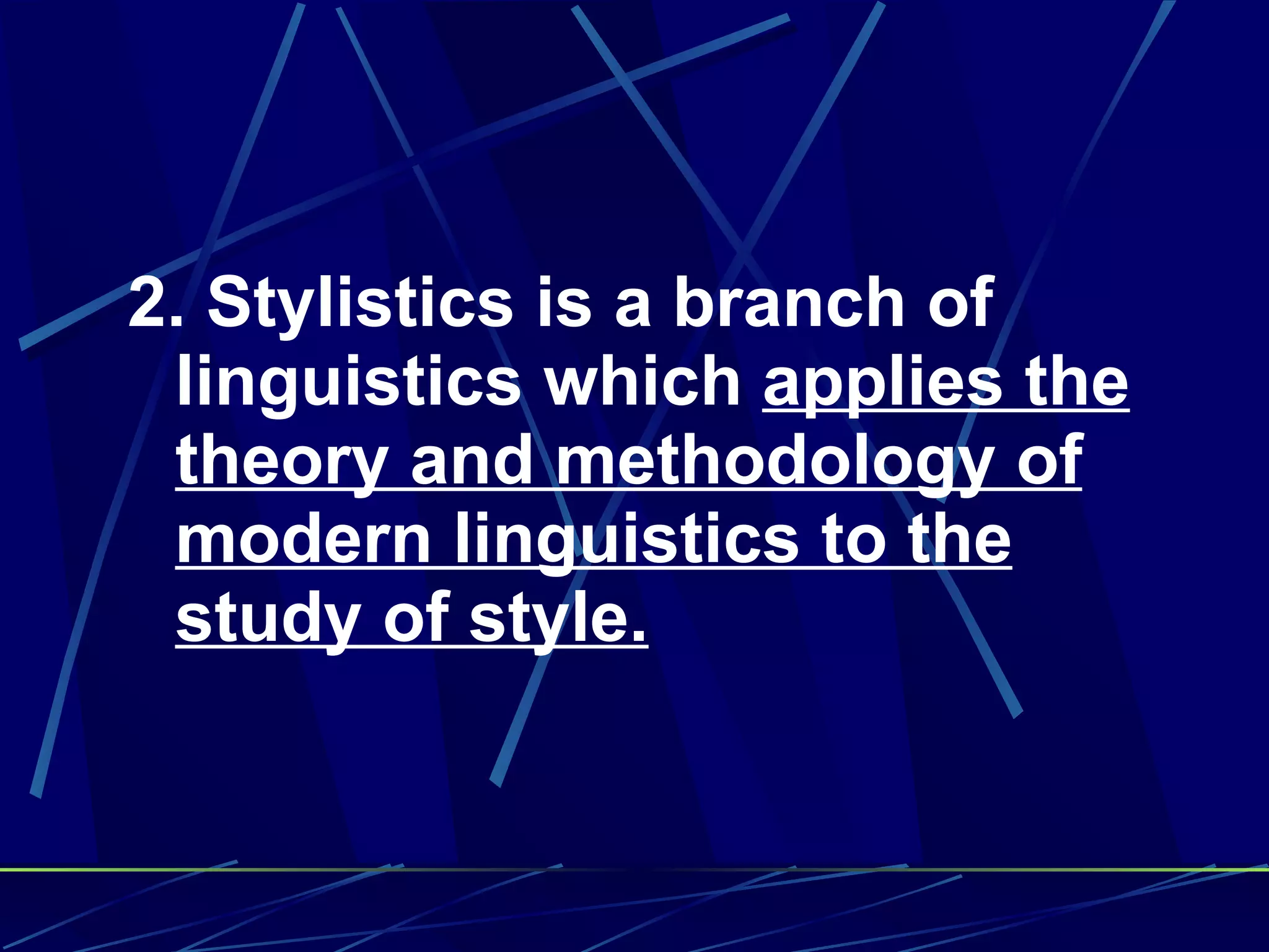 Stylistics | PPT