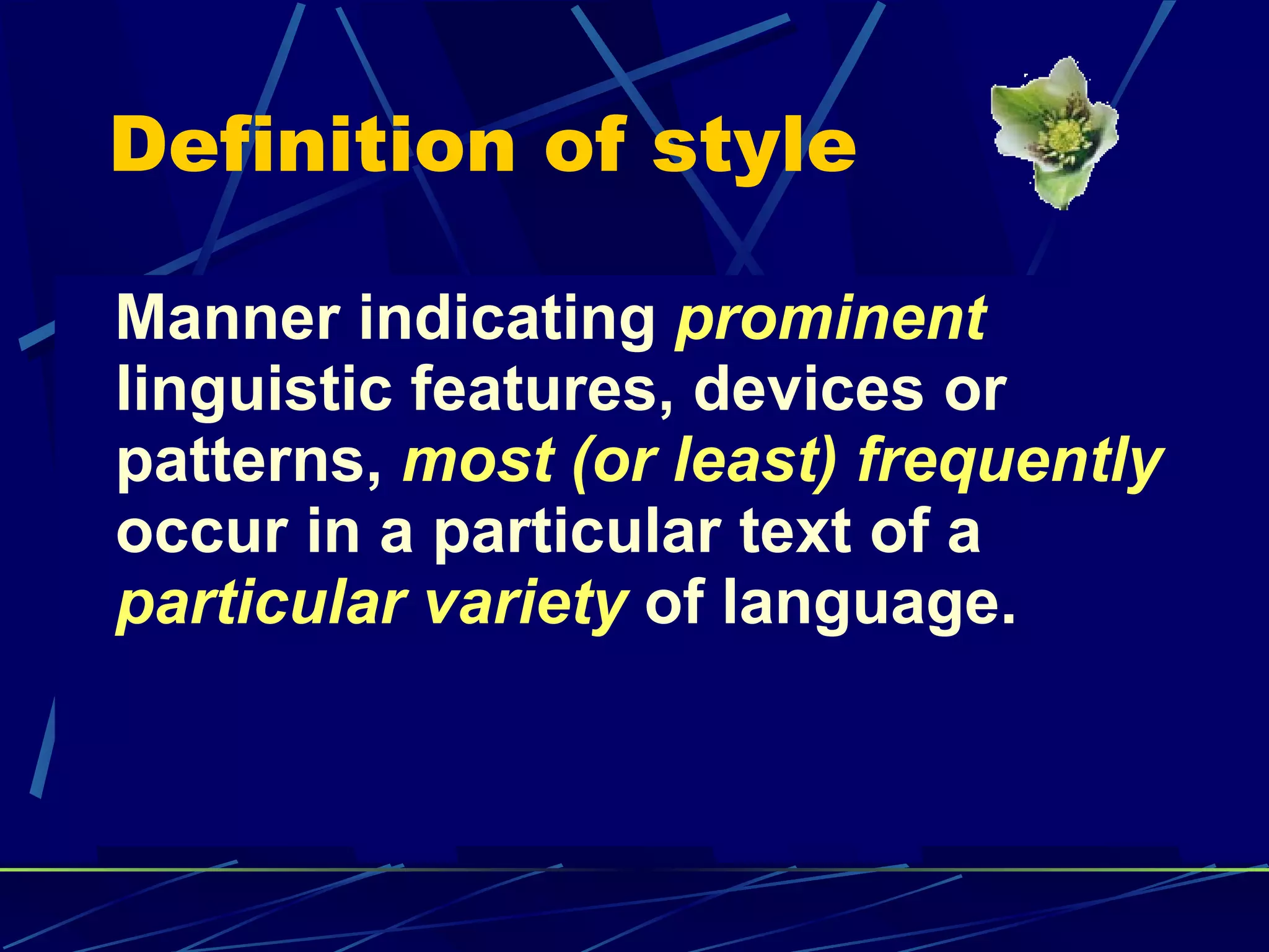 Stylistics | PPT
