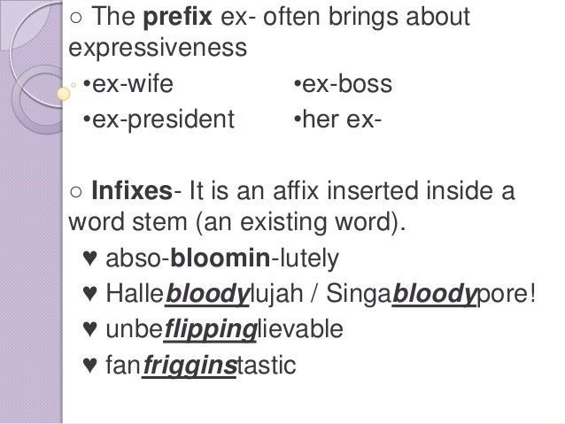 Infix Meaning