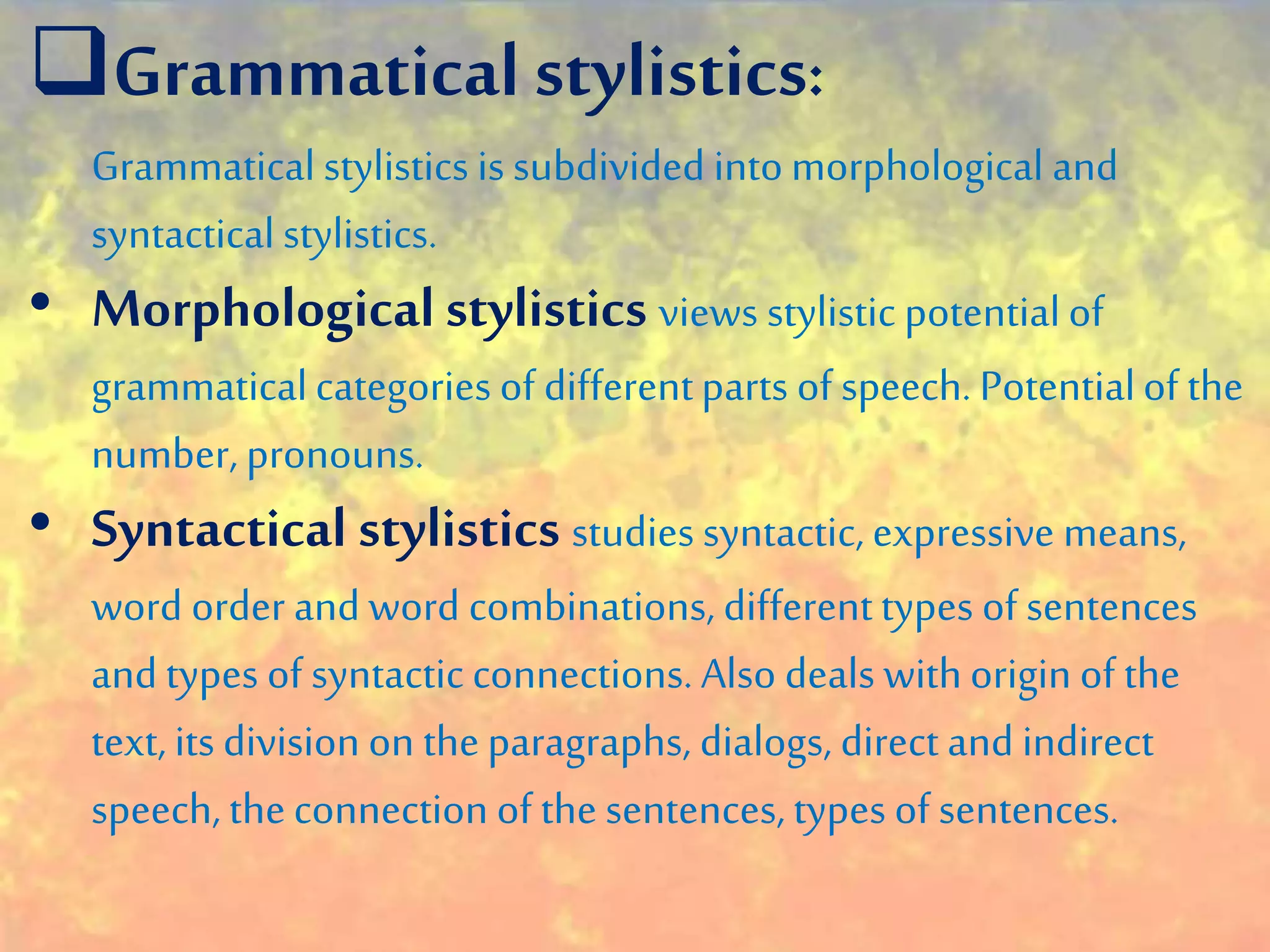 Stylistics | PPTX