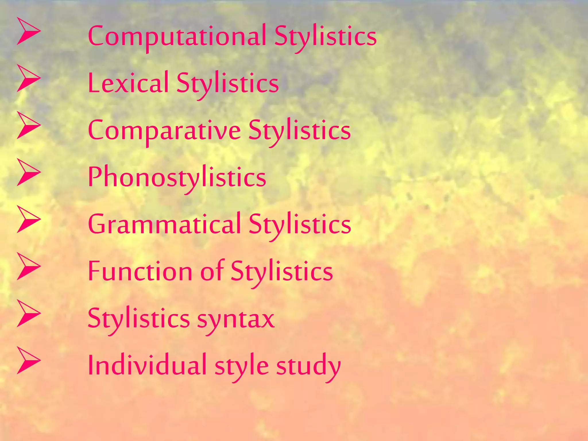Stylistics | PPTX