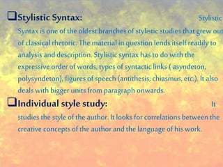Stylistics | PPTX